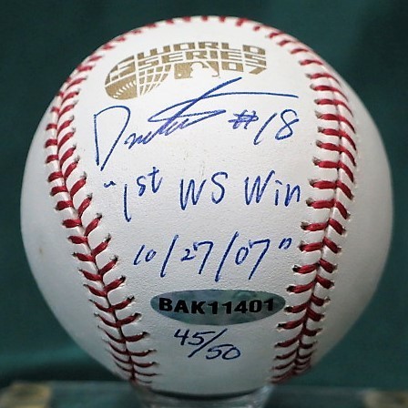 MS UDA松坂大輔2007年日本人ワールドシリーズ初勝利記念書込み入り直筆サインMLB公式ボール50個限定版 大谷翔平 イチロー(記念ボール)｜売買されたオークション情報、yahooの商品 ...