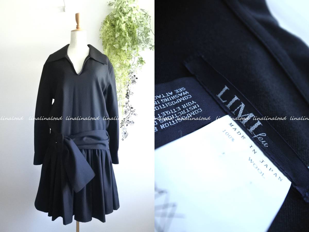 リミフゥ LIMI LIMI feu ウール ギャザー切り替え シャツワンピース 黒 ベルト付き(ワンピース)｜売買されたオークション情報、yahooの商品情報をアーカイブ公開 ...
