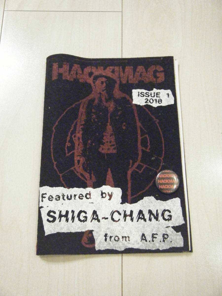 HACKMAG ISSUE 1 SHIGA-CHANG シガチャン 缶バッジ付 PUNK HARDCORE CRUST D.I.Y パンク ...