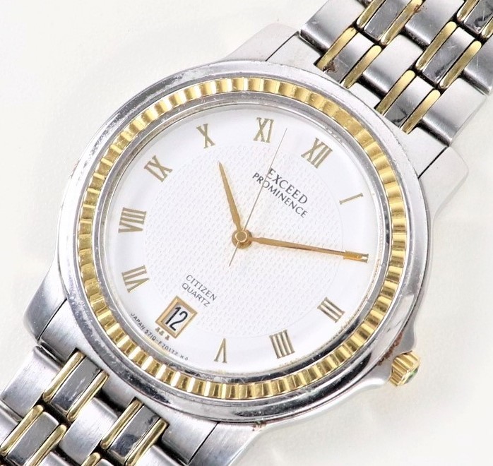 CITIZEN シチズン エクシードプロミネンス 5717-F 70132 SSPD-18K メンズ腕時計 クォーツ FP067FBN70 ...