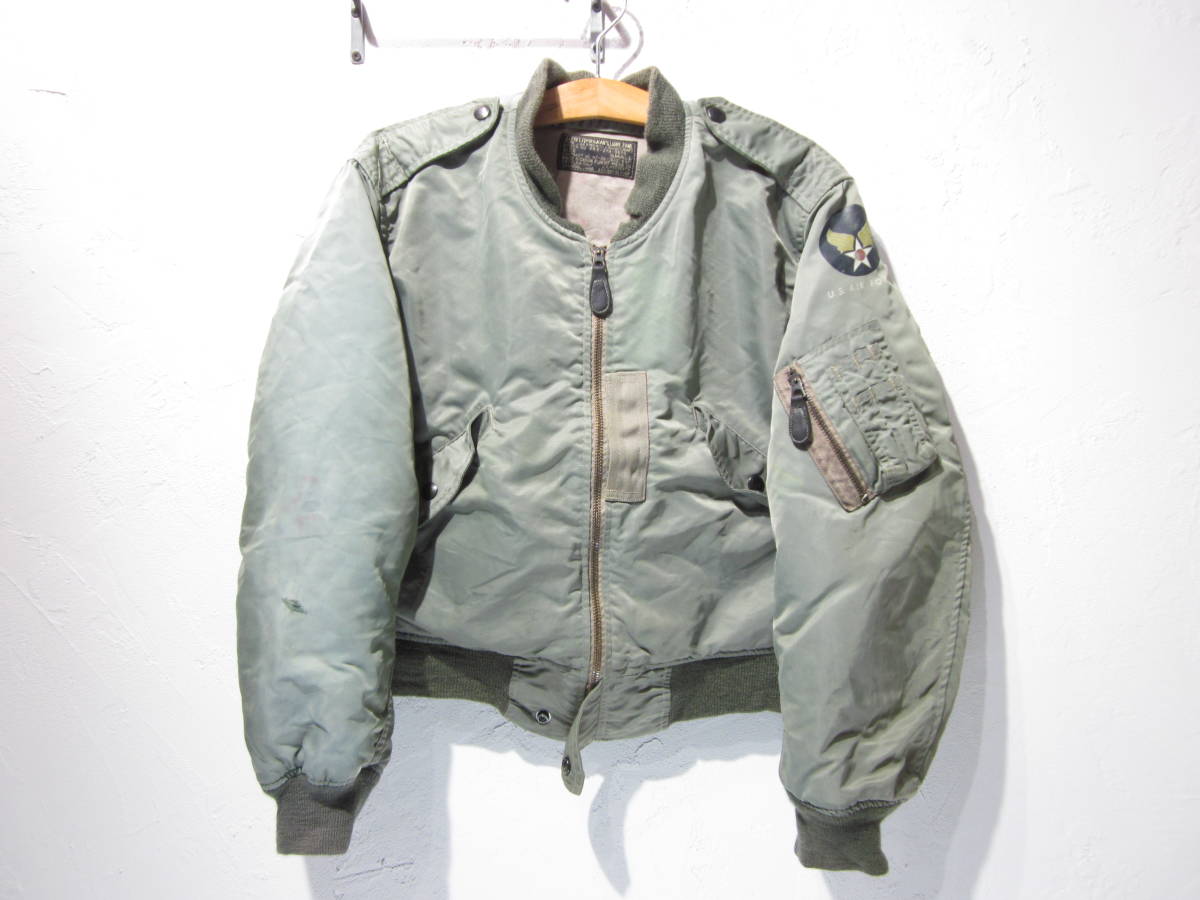BUZZ RICKSONS L-2B フライトジャケット 411-M11093 SCOVILLジップ バズリクソンズ Sサイズ MA-1 U.S. AIR FORCE ARMY アメカジ ...