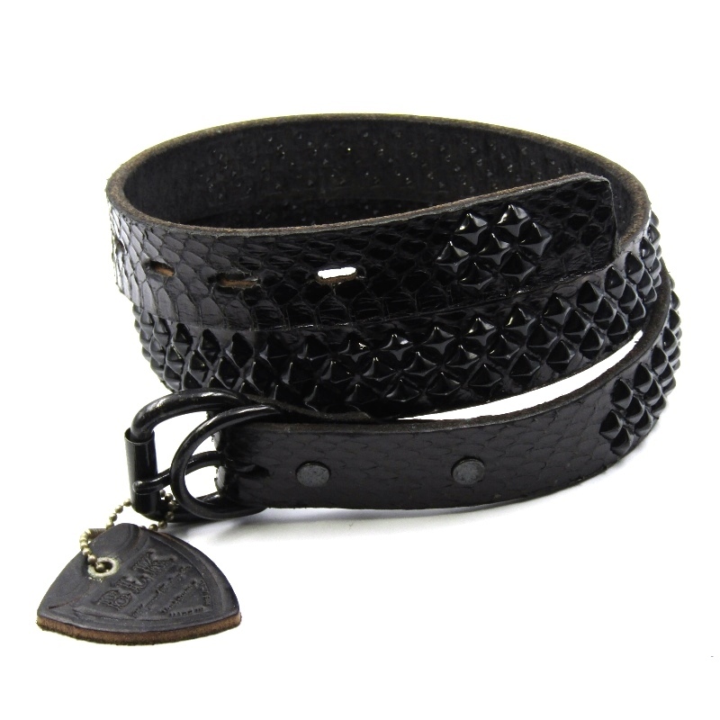 ￥1 HTC BLACK エイチティーシー ベルト ＃102 PYRAMID STUDS PYTHON ピラミッド スタッズ 1inch ブラック 黒 36 50011360(36インチ ...