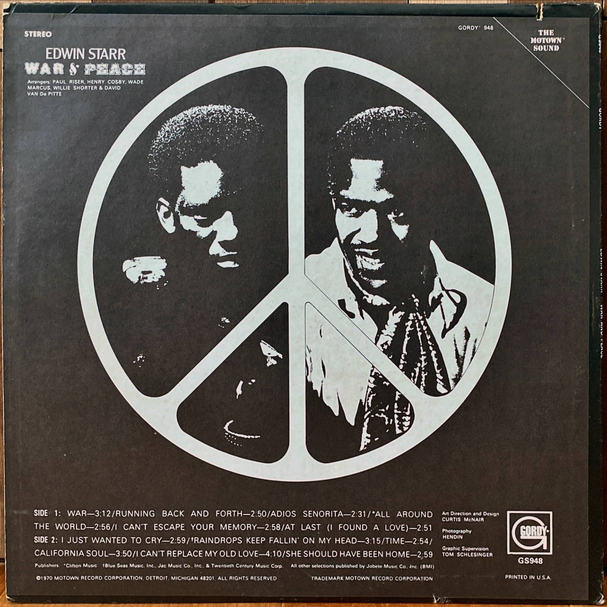 試聴 USオリジナル Edwin Starr War & Peace 高揚感が堪らないヤングソウル名曲 Running Back And Forth California Soul カバー(R ...