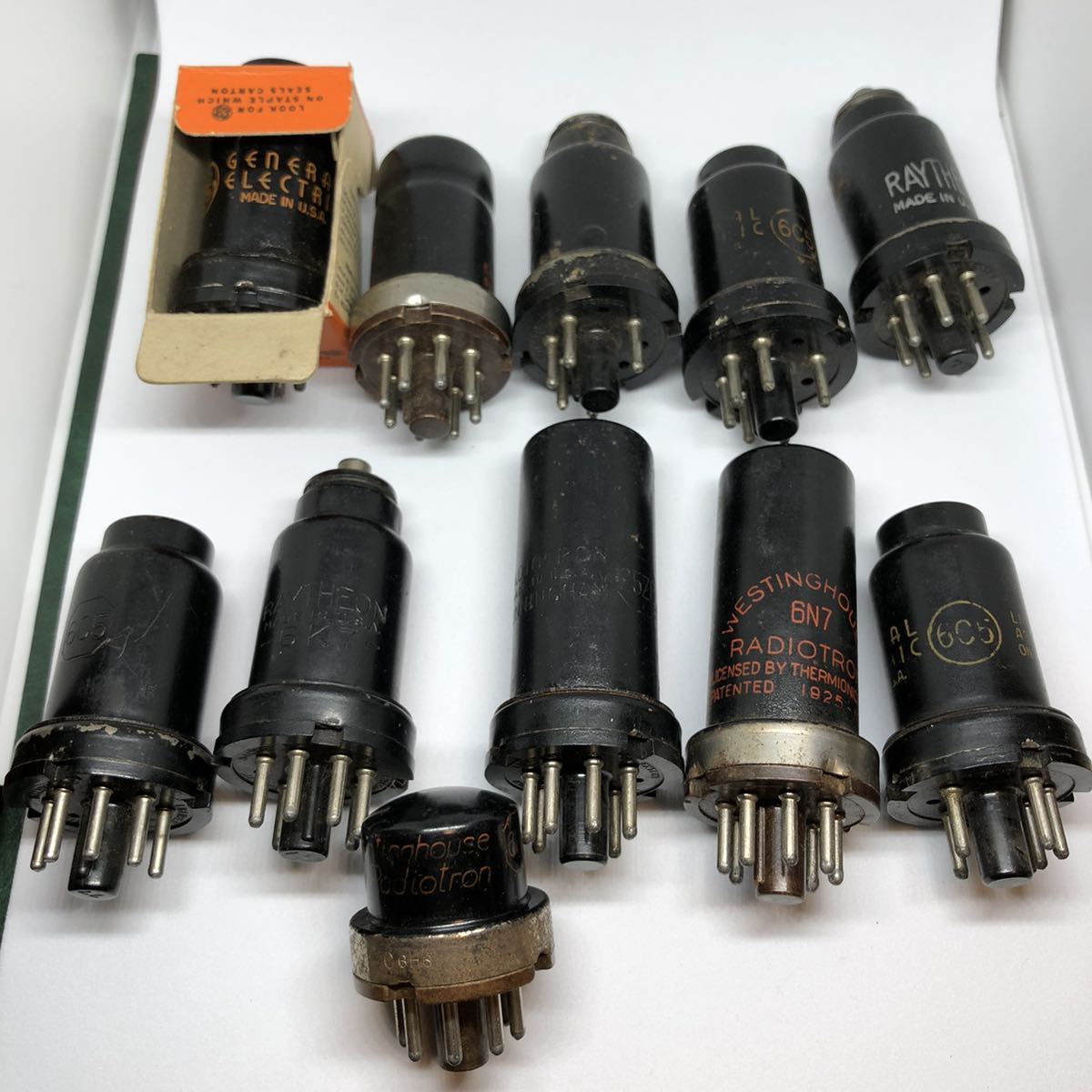 真空管/メタル管/GT管 11本まとめて6C5/6K7/25Z6/6F5/6AC7/6H6/6N7 GE RAYTHEON RCA ...