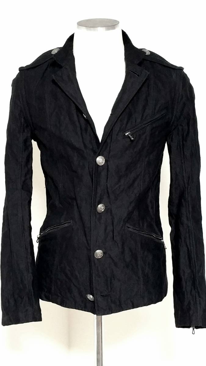 48300円SHELLACシェラック日本製シワ加工2wayミリタリージャケット形状記憶ステンレス混紡F-2ライダースジャケットriri製ZIPブルゾン(ジャケット、上着)｜売買された ...