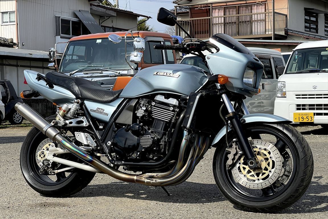 ZRX1100 1円スタート 始動動画有 エンジン好調 ZRT10C ハイスロ フルエキ 外装綺麗 ローン可 全国配送可能 福岡佐賀 ...