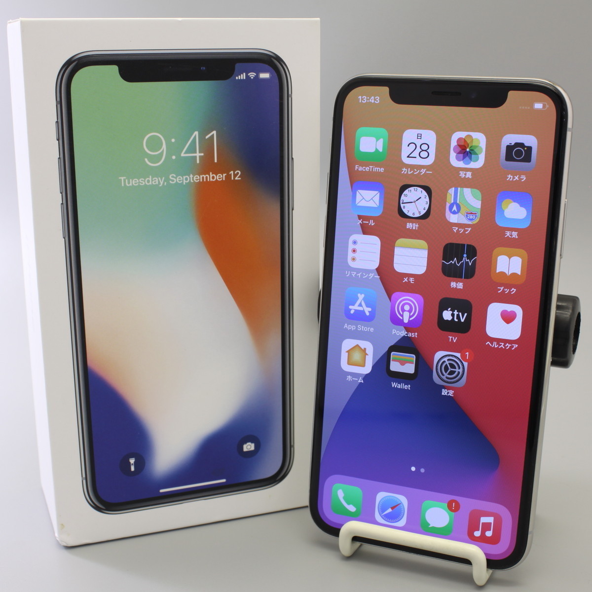 Apple iPhoneX 256GB シルバー A1902 MQC22J/A バッテリ83% ソフトバンク Joshin0876 1円 ...
