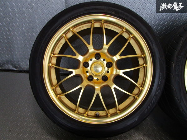 RAYS レイズ SE-37A SE37A 18インチ 8.5J +33 5H 5穴 PCD114.3 245/40R18 タイヤ ゴールド ...
