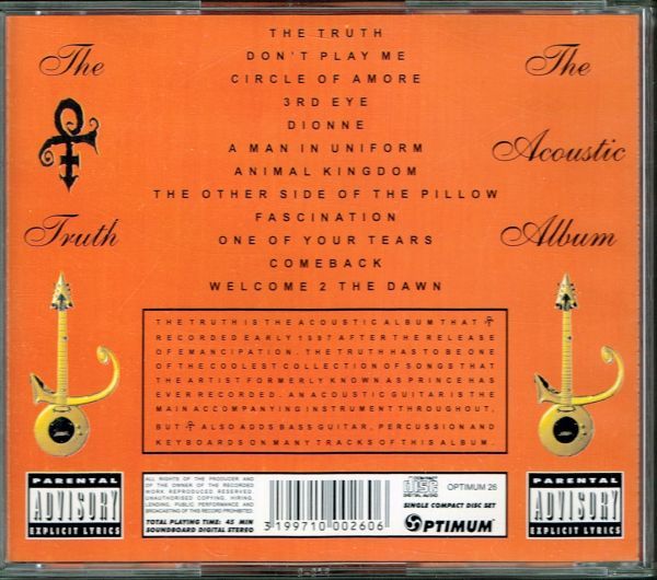 THE ARTIST FORMERLY KNOWN AS PRINCE - THE TRUTH THE ACOUSTIC ALBUM ...