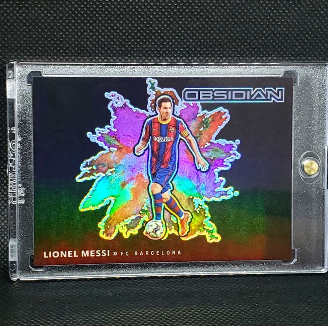 Lionel Messi 2020-21 Panini Obsidian FC Barcelona Black Colorblast MINT ...
