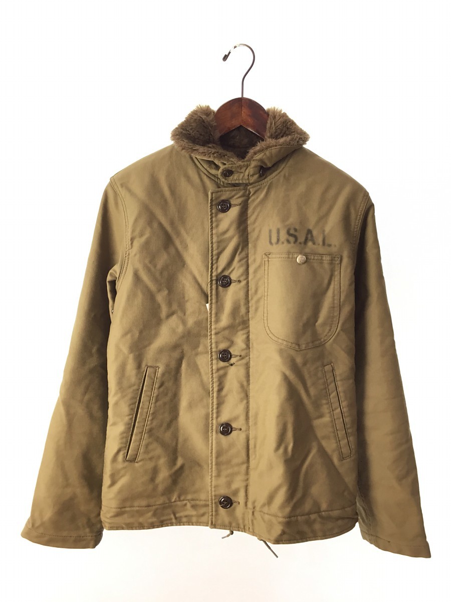 ALPHA INDUSTRIES ×LEE/N-1//20521-8915/デッキジャケット/M/コットン/KHK｜メンズファッション