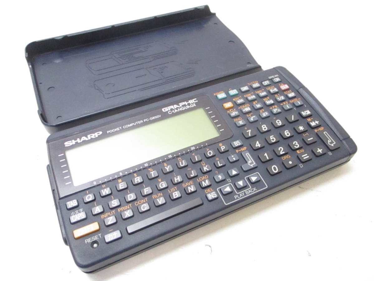 SHARP シャープ PC-G850VS POCKET COMPUTER ポケット コンピューター GRAPHIC C-LANGUAGE ジャンク 1629A @60(ポケットコンピュータ ...