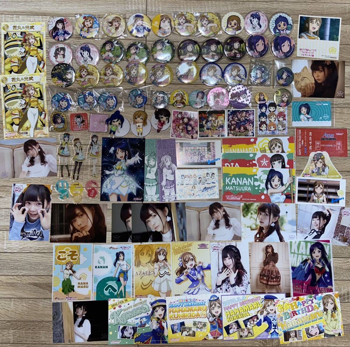 ラブライブ サンシャイン Aqours AZALEA 缶バッジ アクスタ ミニフィギュア ブロマイド ポストカード 松浦果南 黒澤ダイヤ ...