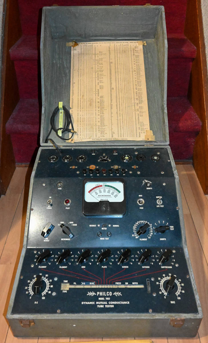PHILCO 7052 Tube Tester / チューブテスター Gm型真空管試験機 Hickok 533 / 600類似 9100型 ...