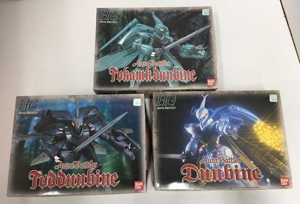 Kb502 聖戦士ダンバイン HG オーラバトラー ダンバイン/トカマクダンバイン/トッドダンバイン 3個セット 未組立 バンダイ ...