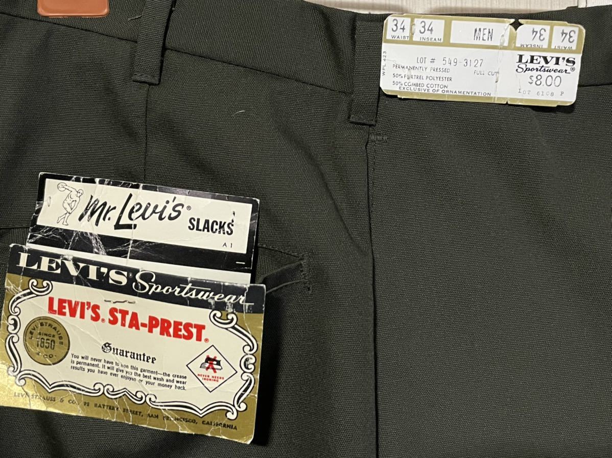デッドストック 60s LEVIS STA-PREST スタプレスト スタプレ チノパン skinheads skins mods mod ...