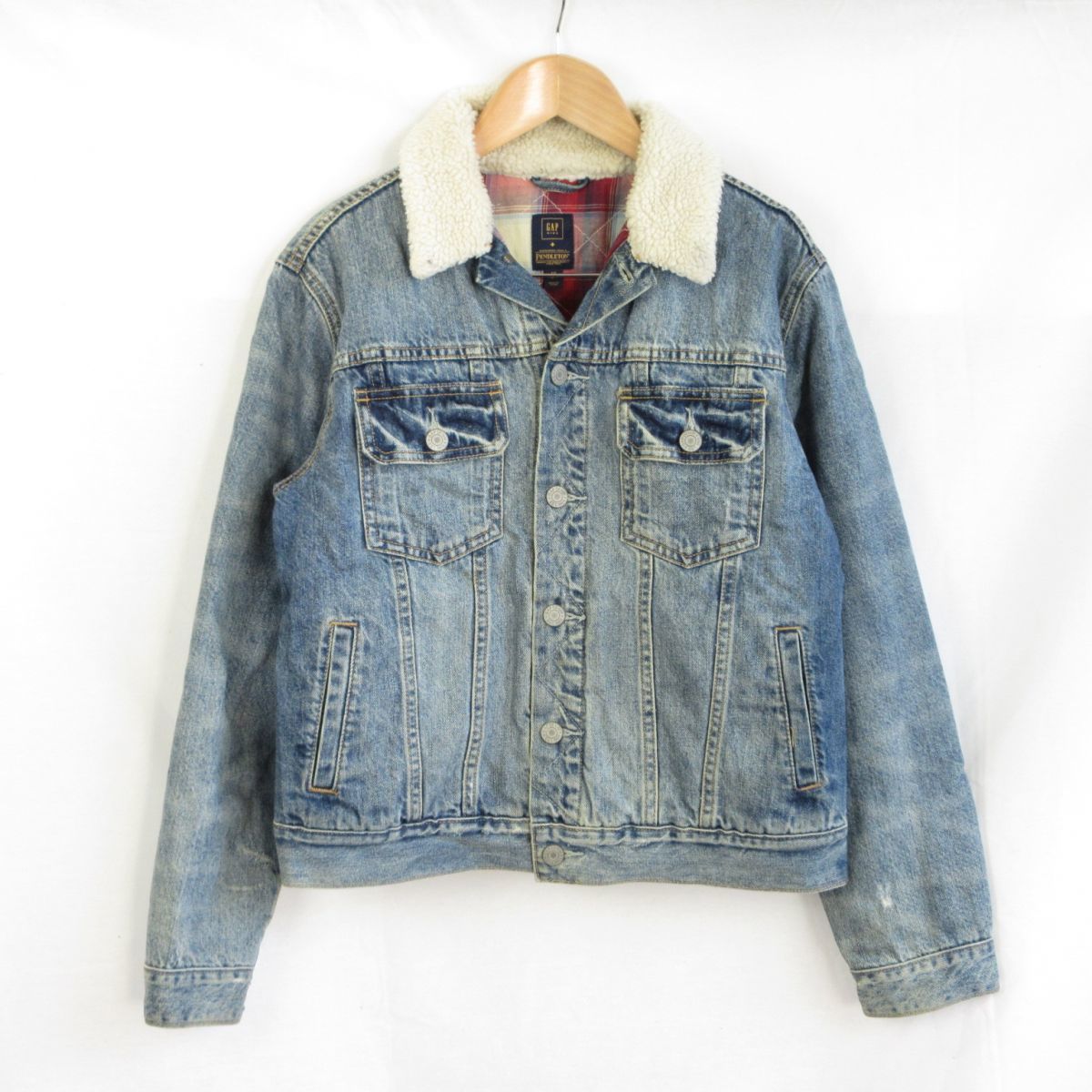 GAP KIDS ペンドルトン コラボ ボア デニムジャケット Gジャン sizeXXL/ギャップ 1204(160（155cm～）以上 ...
