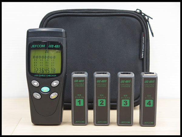 JEFCOM/ジェフコム LANケーブルチェッカー LEC-401 配線ターミナル4個 №1 4 LAN線/導通チェック/長さ検査/電設/テスター(電材、配電用品)｜売買されたオークション情報 ...
