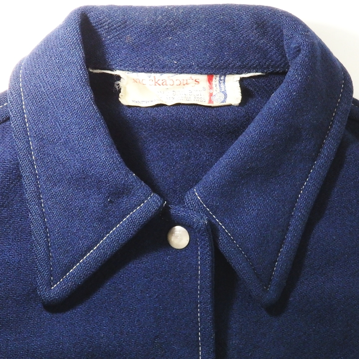 70sヴィンテージ KNOCKABOUTS by PENDLETON ペンドルトン 長袖 ウール シャツ ジャケット 紺 レトロ ビンテージ 古着 CPO レディース(Lサイズ)｜売買された ...