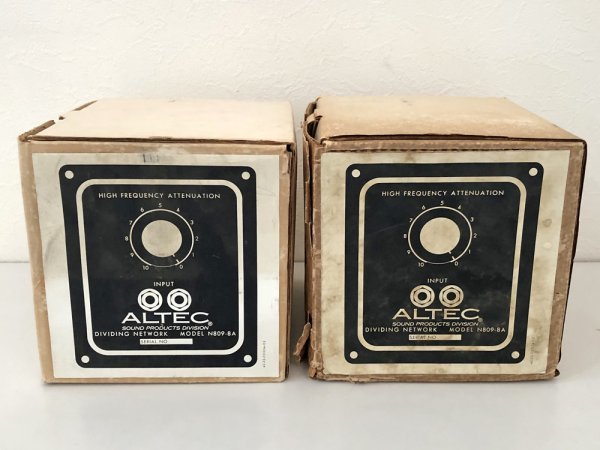 Altec N809-8A アルテック ネットワーク クロスオーバー 800Hz 8Ω シリアル近ペア 箱付き デッドストック(アルテック ...