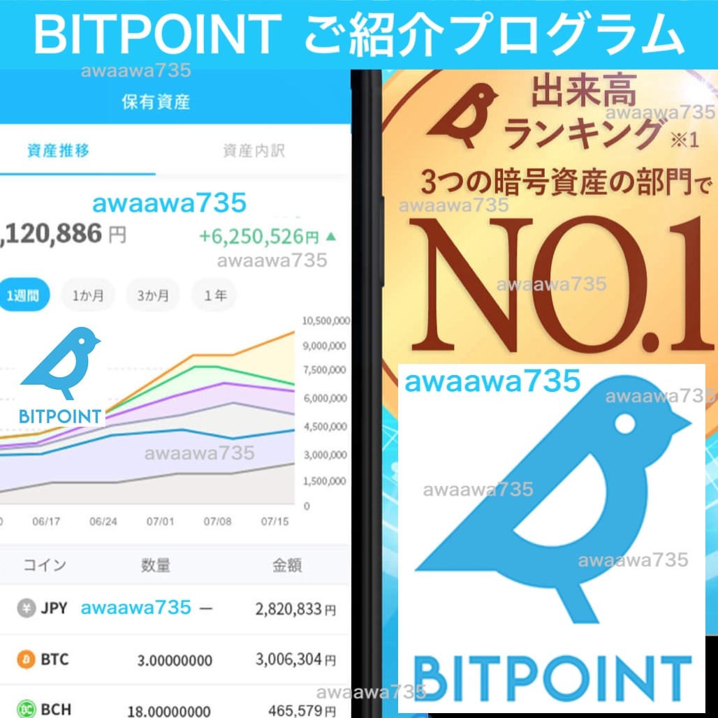 超超超高評価 BITPOINT ビットポイント ご紹介プログラム キャンペーン 招待URL 登録 ビットコイン 仮想通貨 暗号資産 取引 新庄剛志(情報)｜売買されたオークション情報 ...