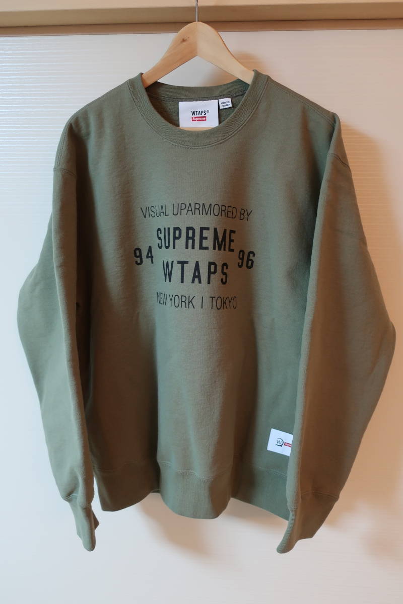 室内試着のみ ほぼ Lサイズ Supreme WTAPS CREWNECK OLIVE DRAB シュプリーム ダブルタップス クルーネック オリーブ(その他)｜売買されたオークション情報 ...