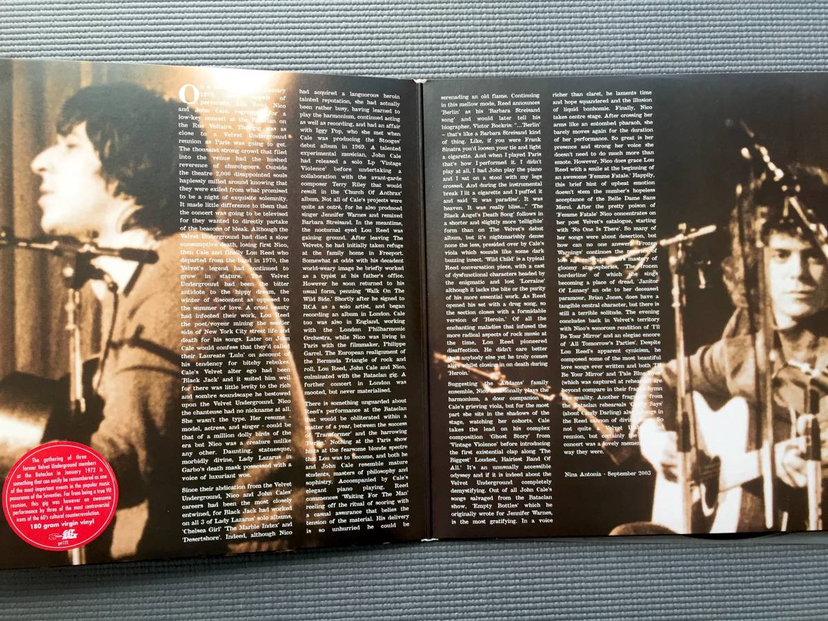 LOU REED JOHN CALE NICO LE BATACLAN '72 2LP VELVET UNDERGROUND(Velvet ...