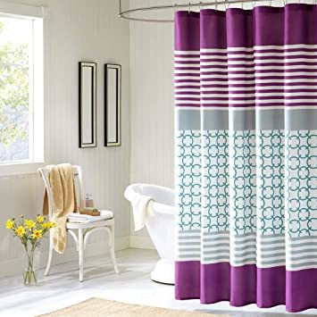 Lacey 72 W x 72 H DS DESIGN Lacey シャワーカーテン，ポリエステル加工油は 水防カビ浴カーテ(バス)｜売買され ...