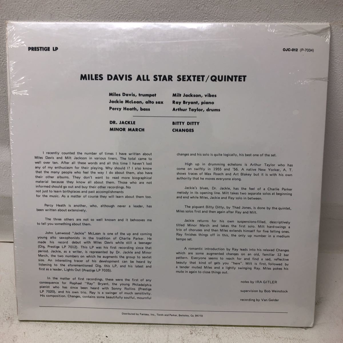 Y0207A3 マイルス デイヴィス アンド ミルト ジャクソン MILES DAVIS AND MILT JACKSON LP レコード US盤 OJC-012 ジャズ(ジャズ一般)｜売買さ ...