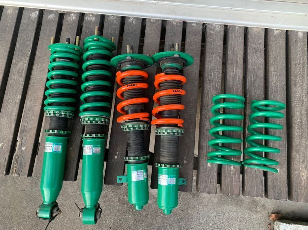 GRX135 マークX 4WD用 TEIN FLEX Z 車高調 全長式 減衰調整式 1台分 TEIN 車高調 GRS201 GRS203 ...