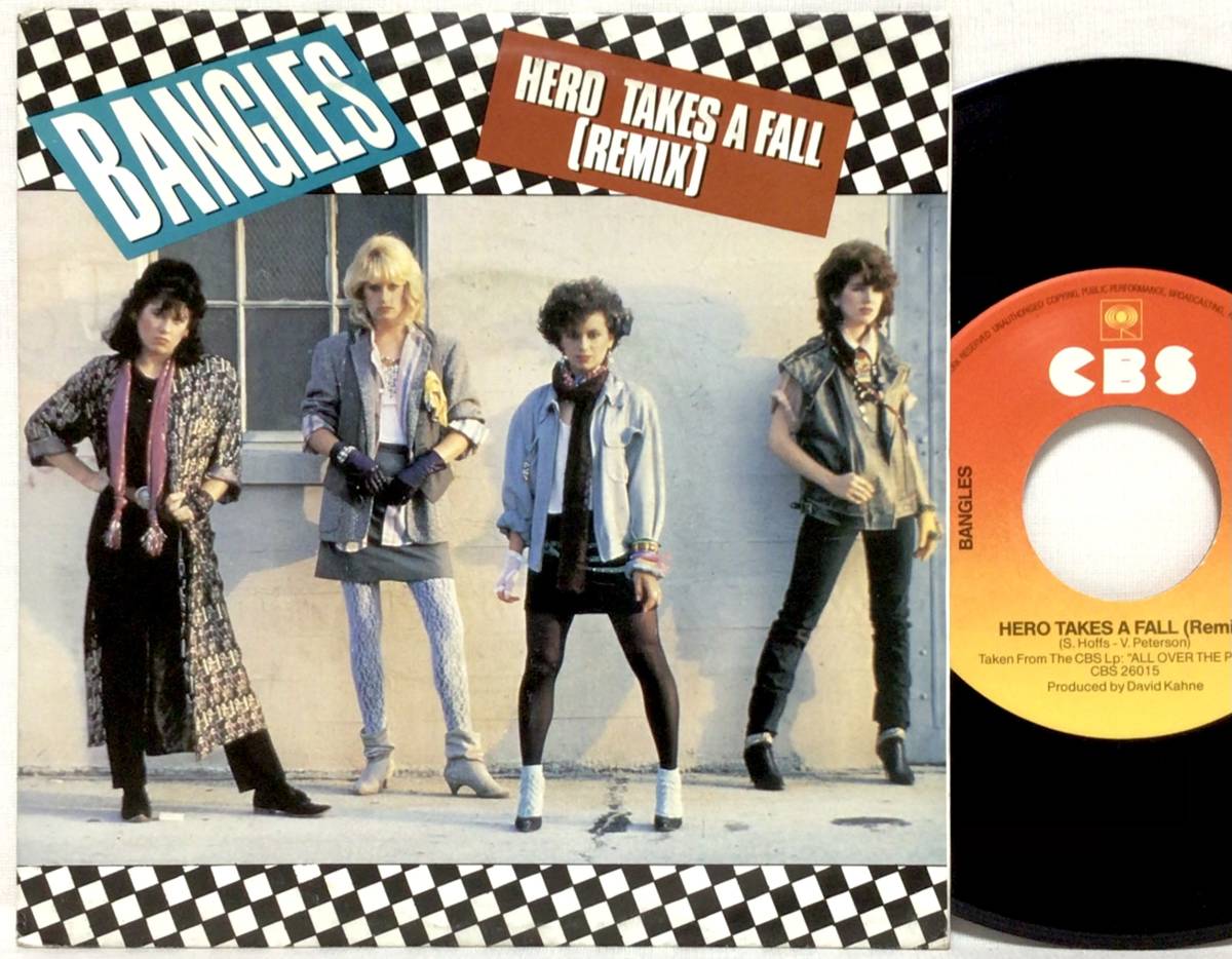 蘭7 BANGLES / HERO TAKES A FALL REMIX / TELL ME / 1985 オランダ盤 7インチシングル ...
