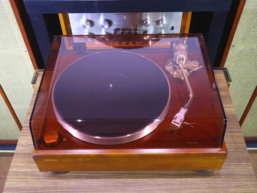 Victor QL-V1-M レコードプレーヤー AL-HW1J 仕様 ヘッドシェル等付属 当社整備/調整済品 リフターオイル補充済み ...