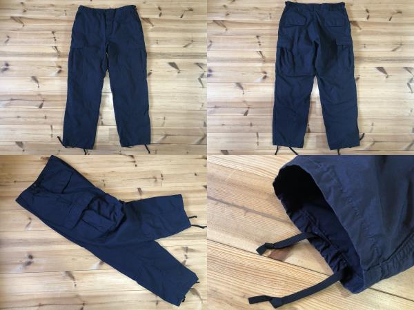 WASH加工 NAVY PROPPER BDU TROUSER PANTS MEDIUM-SHORT COTTON100% プロッパー カーゴ ...