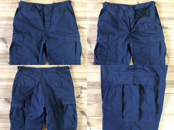 WASH加工 NAVY PROPPER BDU TROUSER PANTS MEDIUM-SHORT COTTON100% プロッパー カーゴ ...