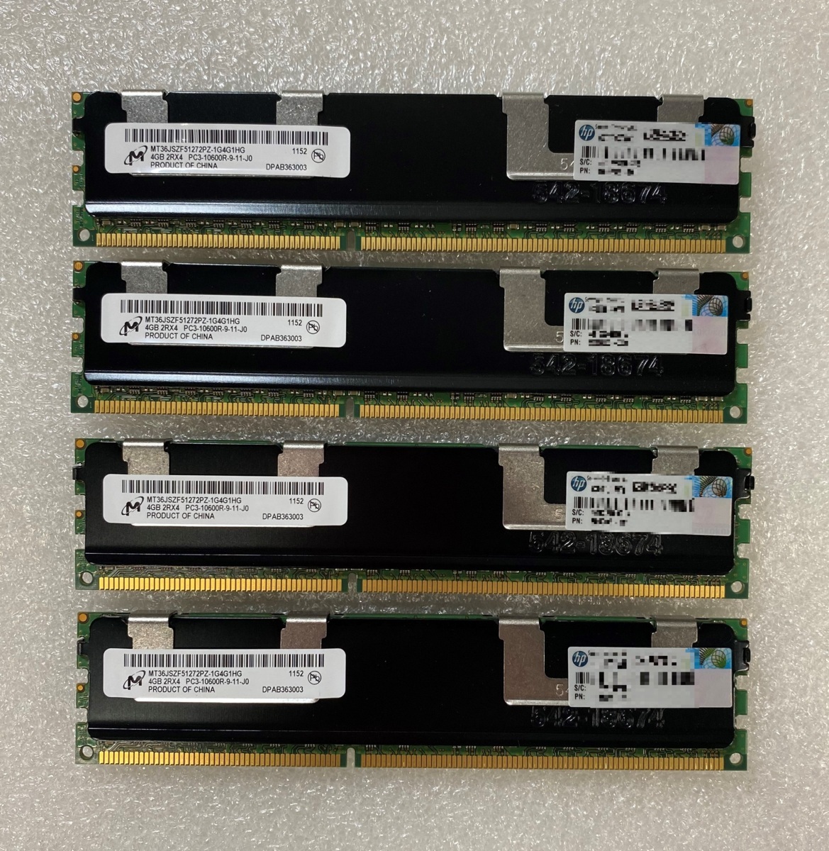 メモリ Micron 4GB 2Rx4 PC3-10600R 4GB ×4枚セット 計16GB(サーバー)｜売買されたオークション情報 ...