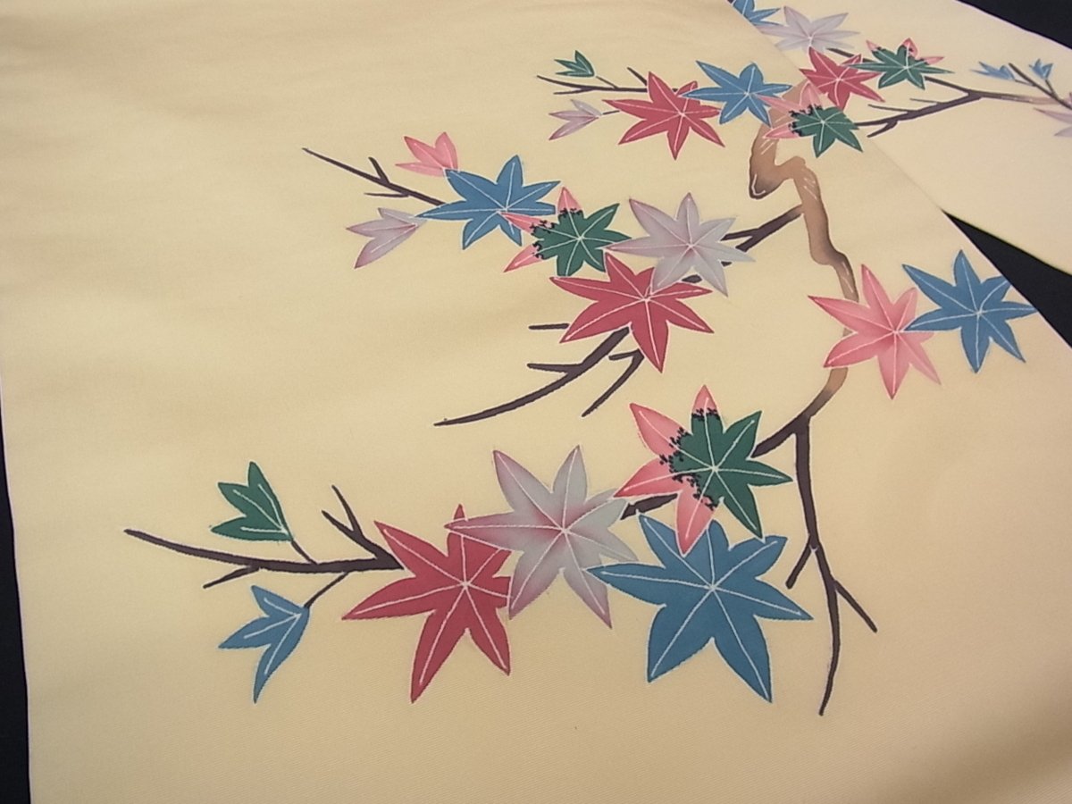 花美人着物 本加賀友禅作家 談議所栄二 塩瀬 九寸名古屋帯 楓 逸品 ps2060(仕立て上がり)｜売買されたオークション情報、yahooの商品情報をアーカイブ公開 - オークファン ...