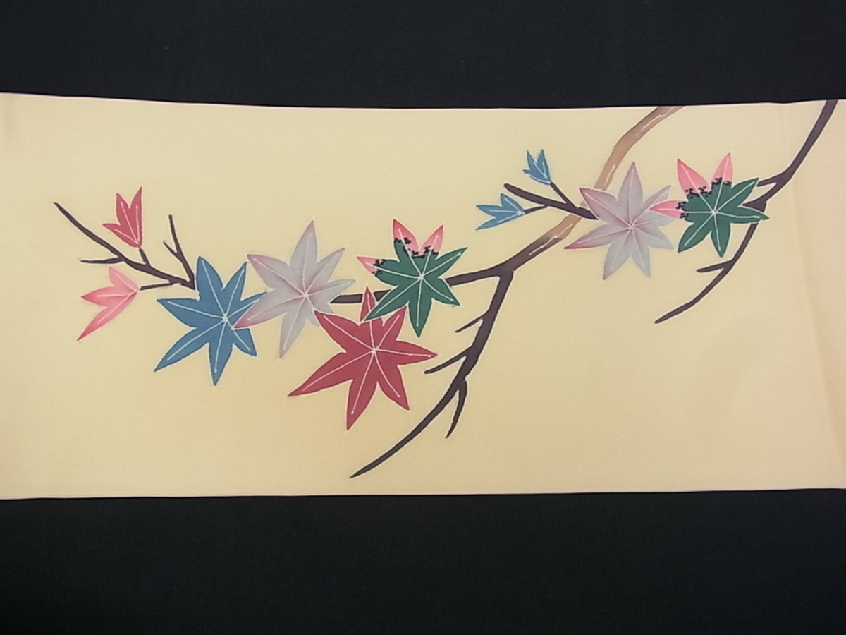 花美人着物 本加賀友禅作家 談議所栄二 塩瀬 九寸名古屋帯 楓 逸品 ps2060(仕立て上がり)｜売買されたオークション情報、yahooの商品情報をアーカイブ公開 - オークファン ...
