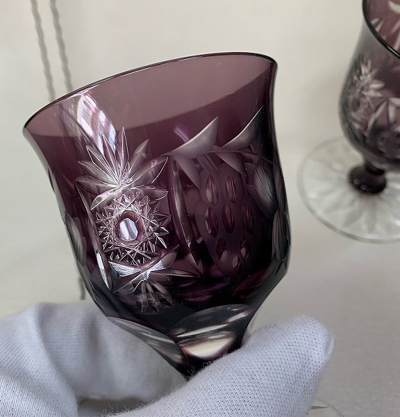 Aderia Crystal アデリアクリスタル POLAND 24％pbo ペア クリスタルグラス 食前酒 切子(クリスタルガラス)｜売買さ ...