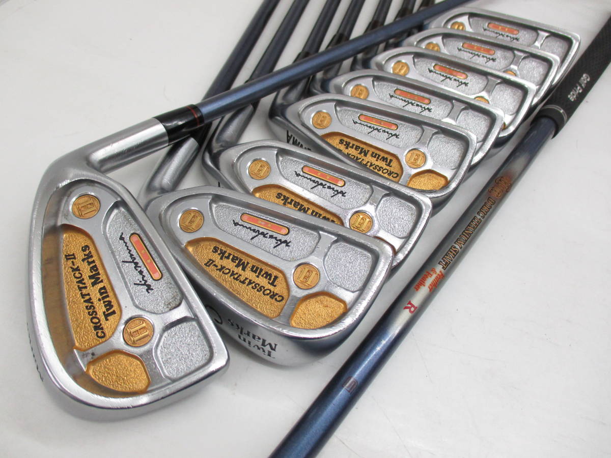 訳あり 本間 ツインマークス Twin Marks CROSSATACK-Ⅱ2スター #4~SW 9本 2S DRIC TITANIUM ...