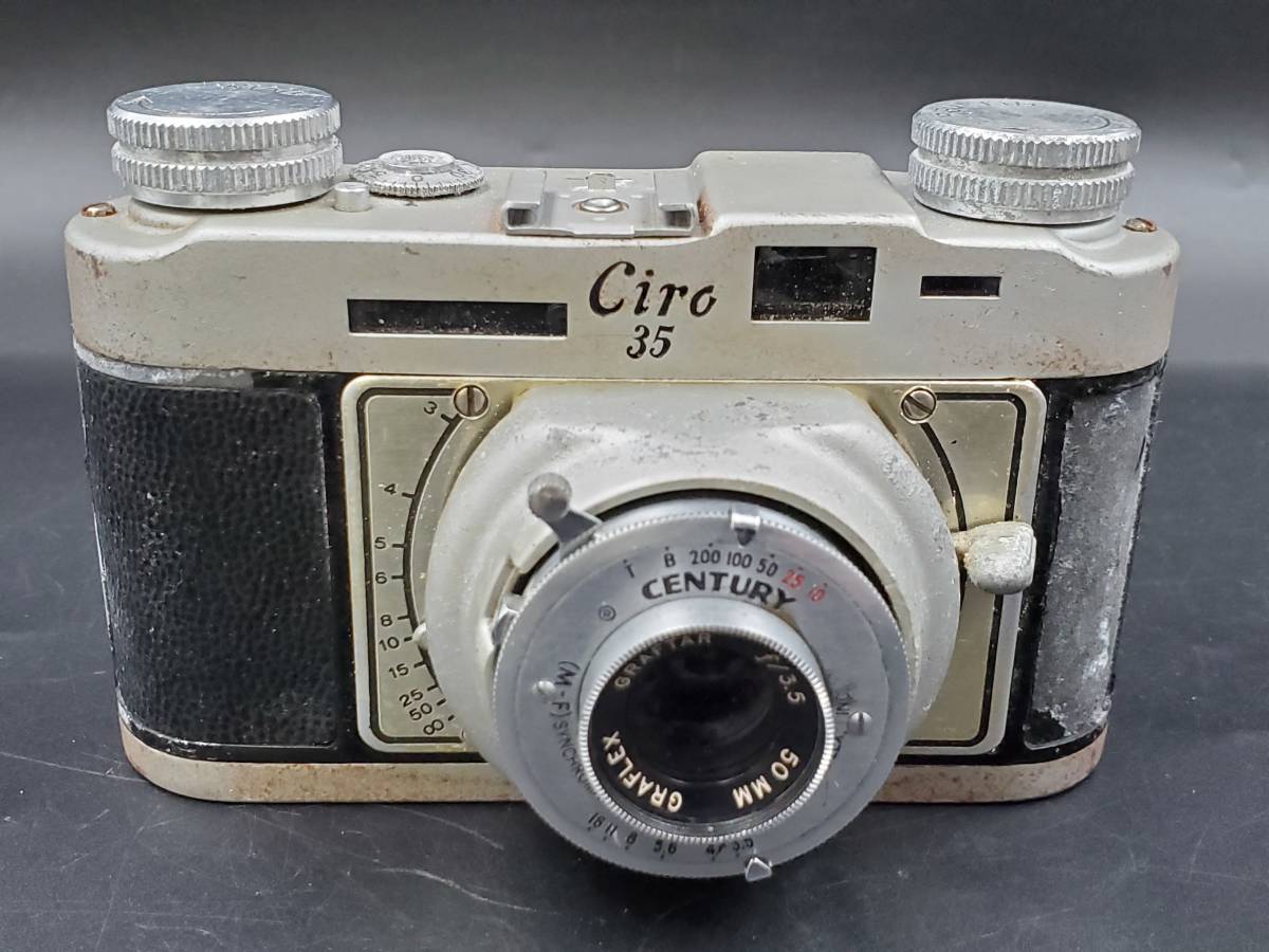 0704-212 GRAFLEX Ciro 35 グラフレックス レンジファインダーカメラ アメリカ製 f/3.5 50㎜ 動作未確認 ...