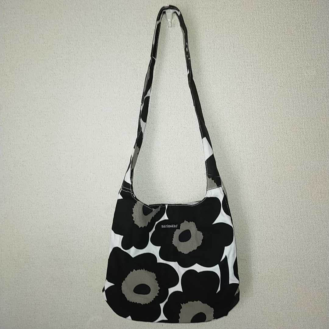 marimekko マリメッコ ショルダーバッグ CLOVER クローバー / Pieni Unikko ピエニ ウニッコ / ブラック ...