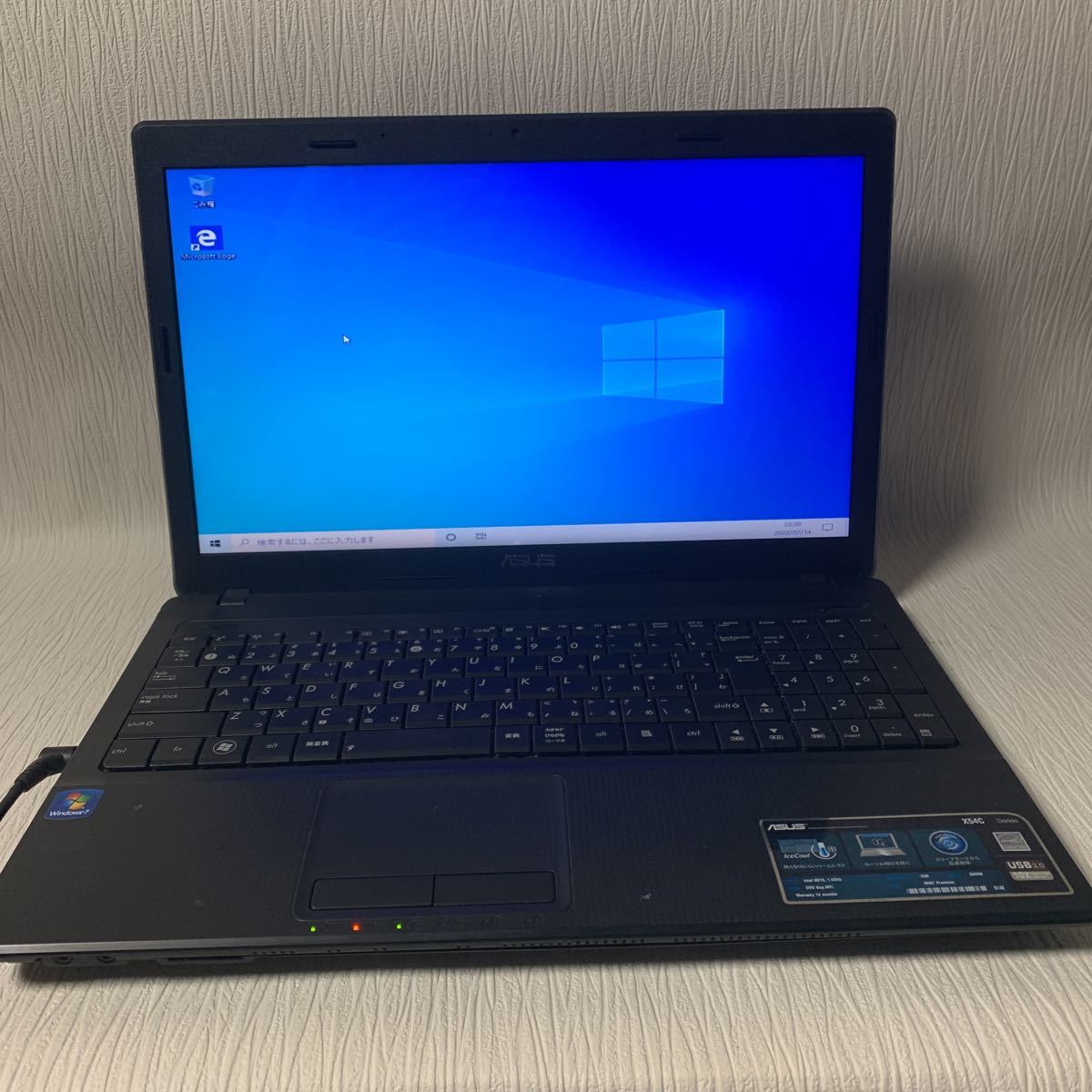 良品 ASUS X54C ノートパソコン / cpu celeron 1.60Ghz / RAM 2GB / HDD 465 GB ...