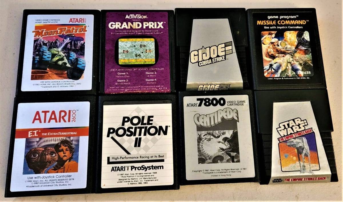 8 Vintage 1980s ATARI 2600 2800 Video Games - Untested Sold As Is 海外(海外 ...