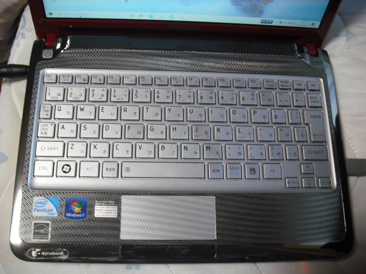 東芝 dynabook N510/04AR Win10 Home 64bit Intel Pentium U5400 1.20GHz 4GB 320GB 11.6型 レッド系 カメラ AC ...