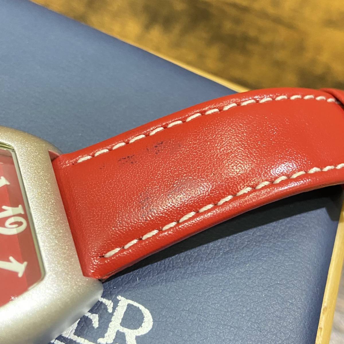 稼動品 LANCASTER ランカスター イタリア REF 0204 クオーツ 電池式 3針 腕時計 レッド 赤 文字盤 クロノグラフ 箱 説明書付き 475(その他)｜売買されたオークション ...