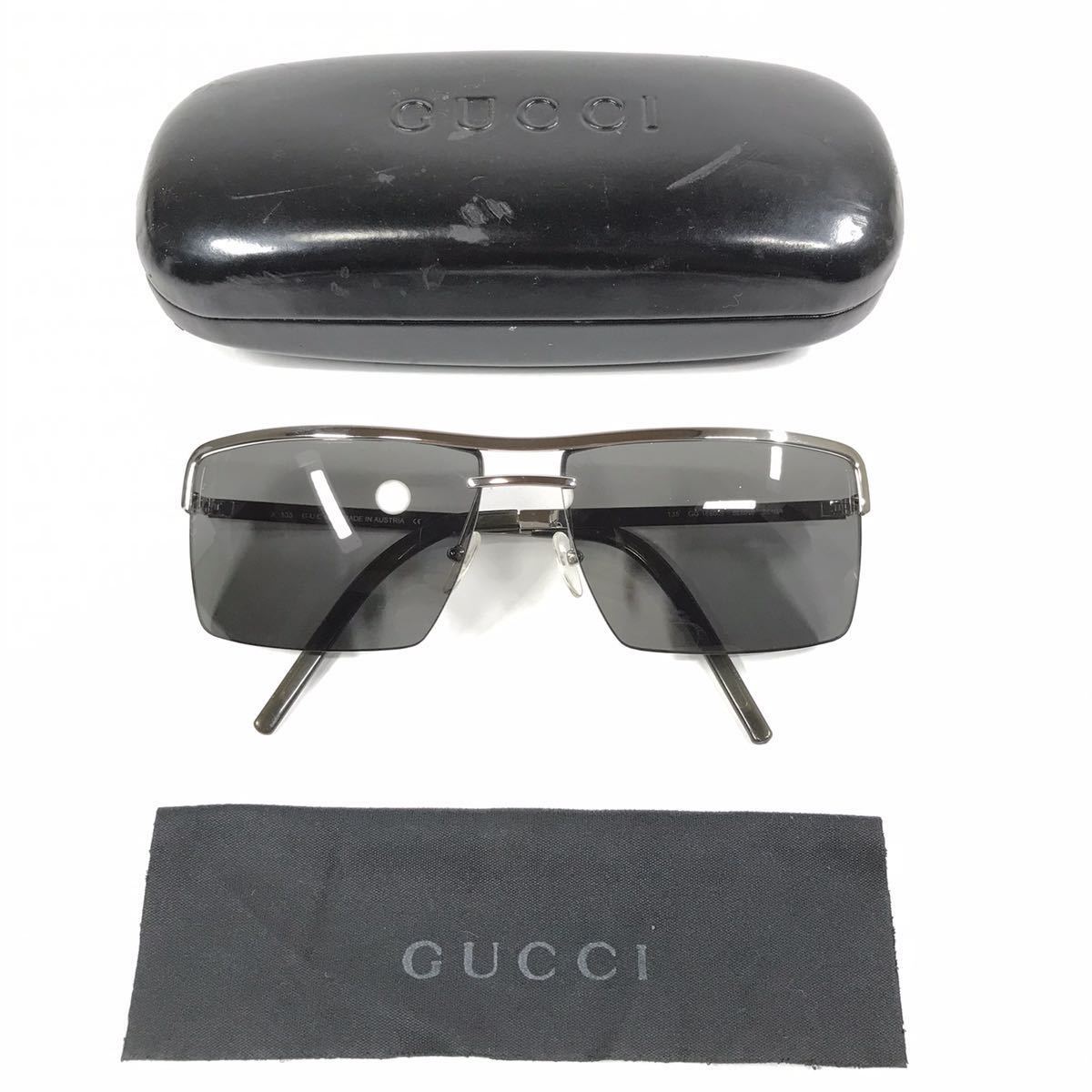 グッチ 本物 GUCCI サングラス ロゴテンプル GG 1680/S グレー色系×シルバー色系 メンズ レディース イタリア製 ケース付き ...