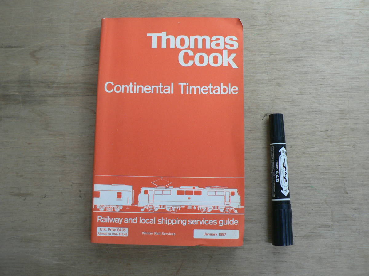 s ヨーロッパ時刻表 Thomas Cook Continental Timetable / January 1987 / トーマス クック ...