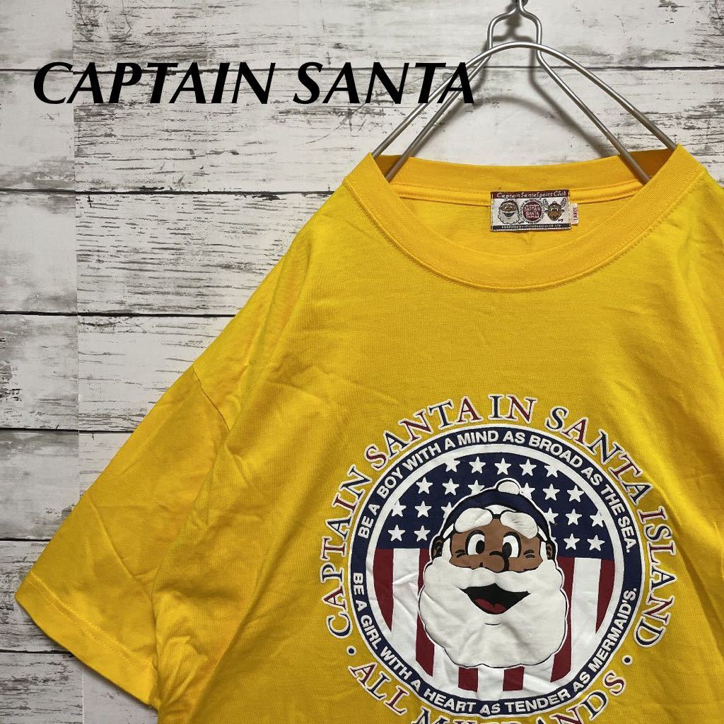 CAPTAIN SANTA Tシャツ イエロー プリント 古着(イラスト、キャラクター)｜売買されたオークション情報、yahooの商品情報を ...
