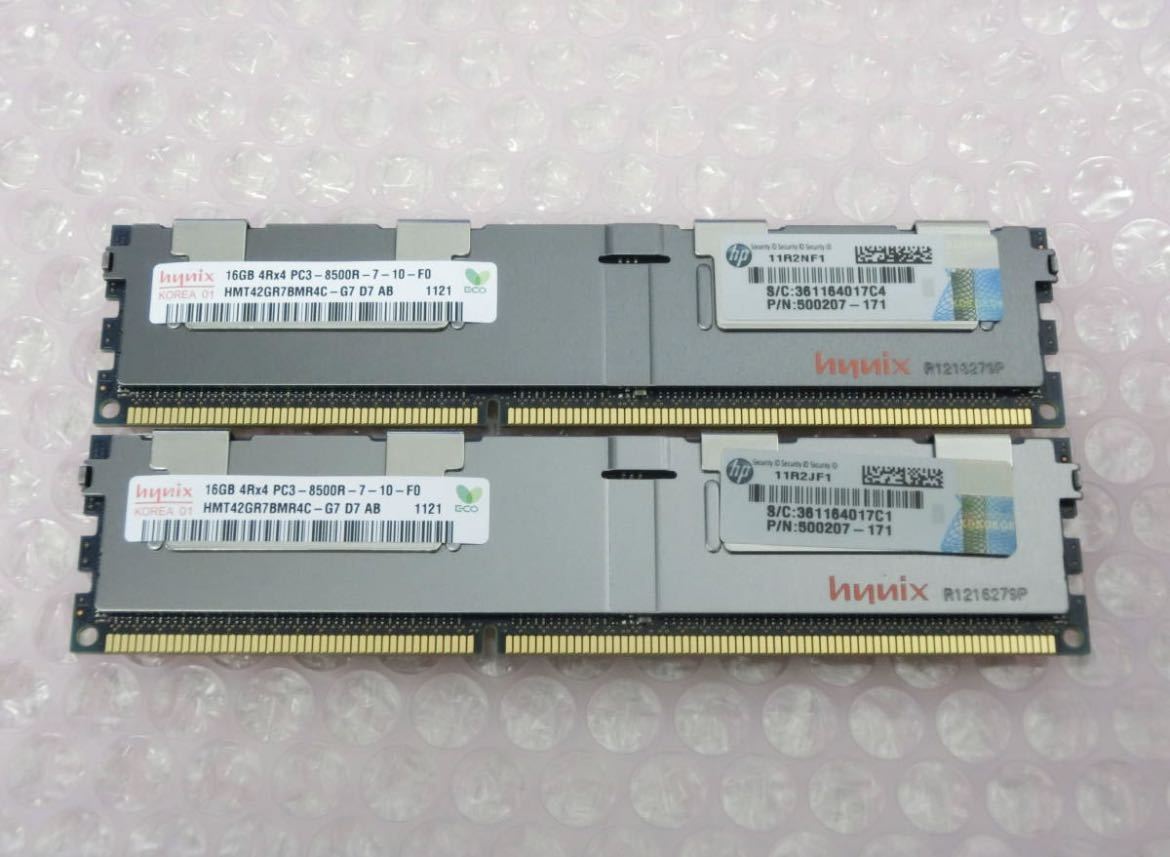 サーバー用 ECC Registered メモリ hynix 16GB×2枚 PC3-8500R 同一ロット(8GB)｜売買されたオークション ...