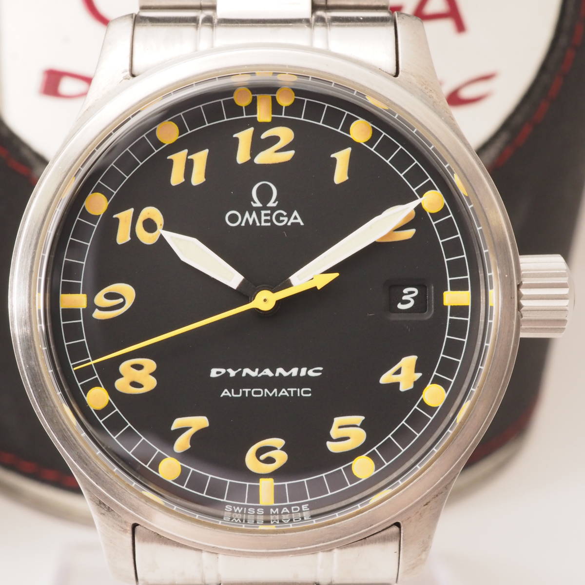 品 オメガ ダイナミック オートマチック Ref 166.0310 Cal 1108 OMEGA DYNAMIC デイト 自動巻 黒 メンズ腕 ...